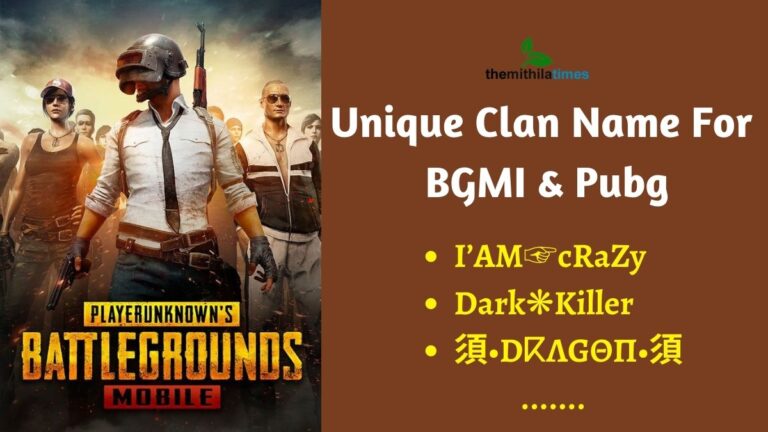 Unique Clan Name For BGMI & Pubg 2024: 400+ Best Stylish Clan Names for Battlegrounds Mobile ...